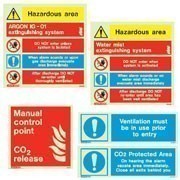 Gas Fire System Signs of all sizes with next day delivery > Fire ...