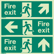 Exit Signs | Photoluminescent Fire Exit Signs > Fire Safety Signs