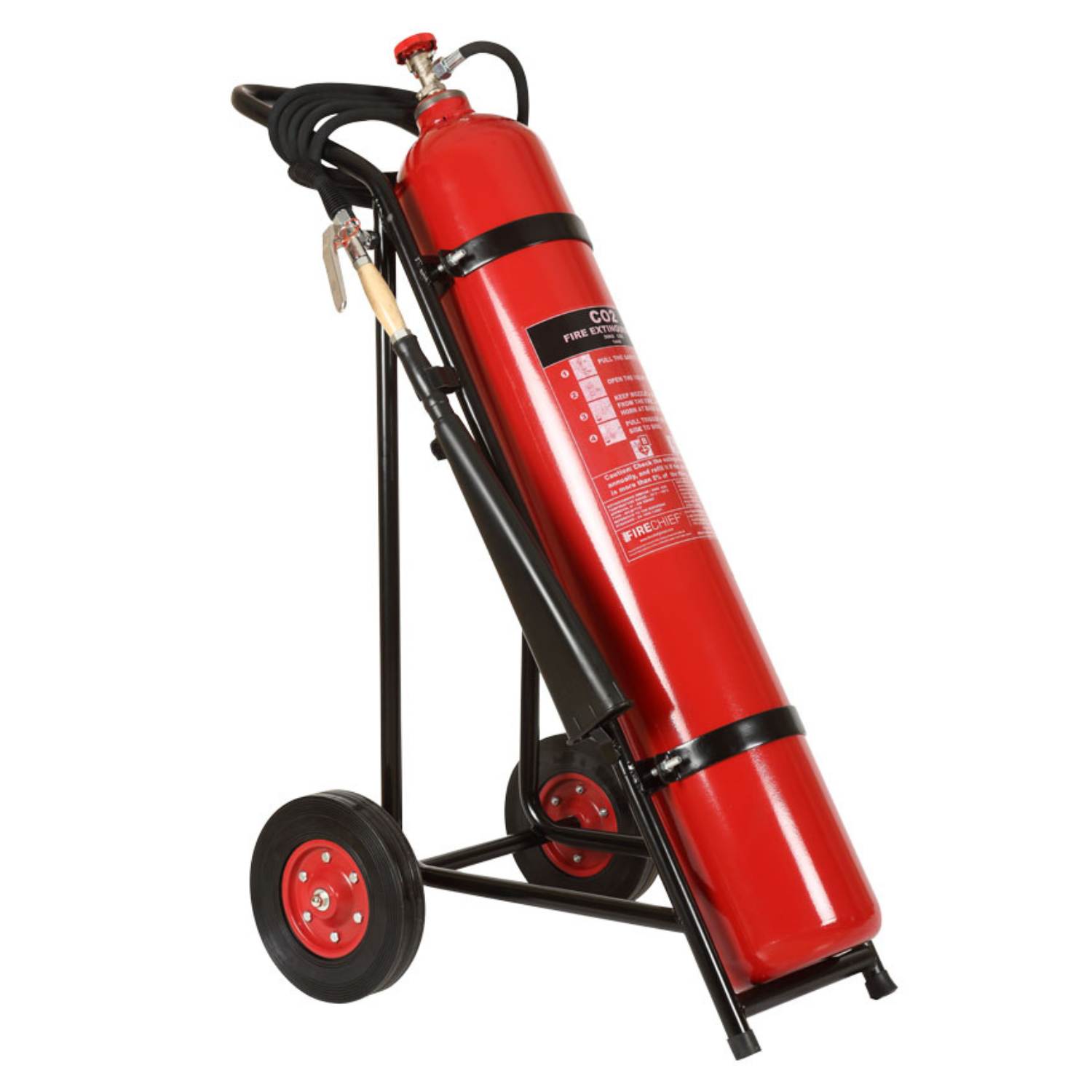 Wheeled CO2 Fire Extinguisher - 20kg - Fire Protection Online > CO2 ...