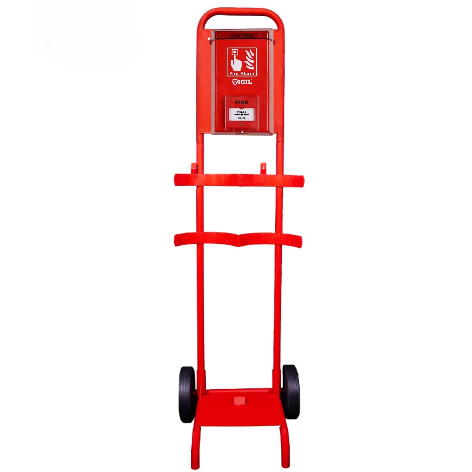Budget Double Fire Extinguisher Trolley > Fire Extinguisher Trolleys
