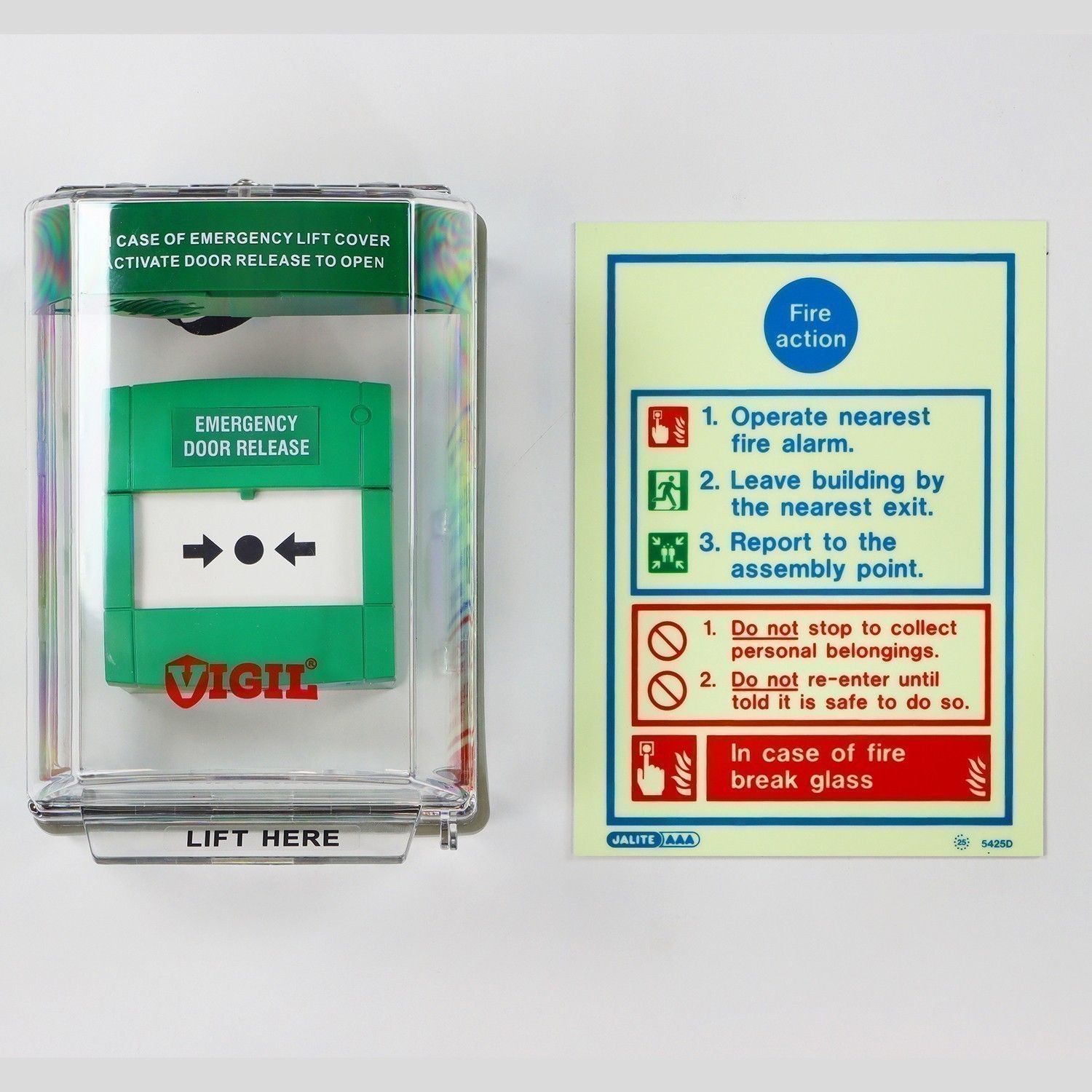 Call Point Covers - Alarmed - Green > Vandalism and Theft Stoppers