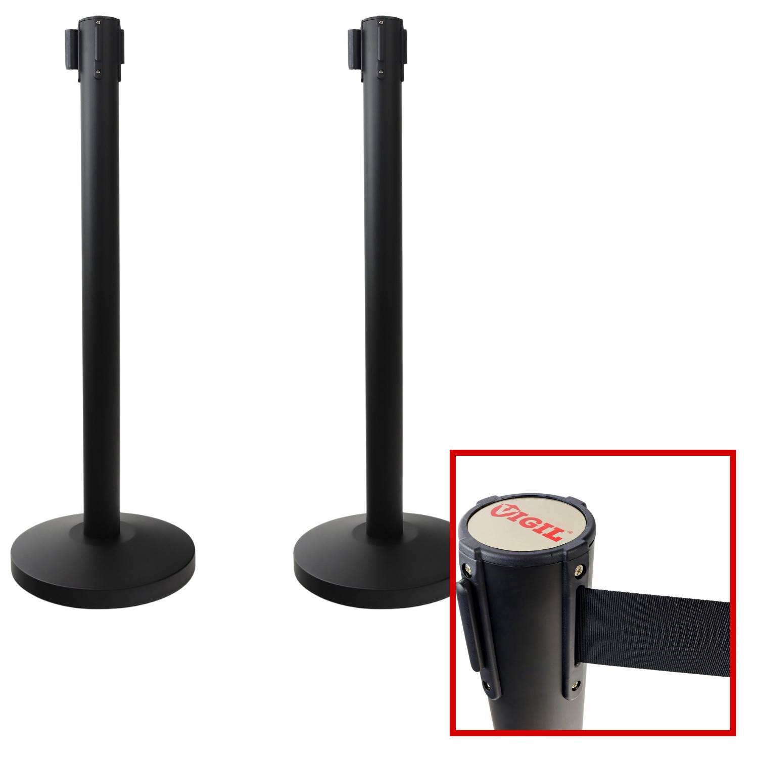 Retracting Queue Barriers – Pack of 2 > Barrier Posts